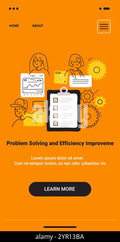 Problem solving and efficiency improvement concept with people gears ...