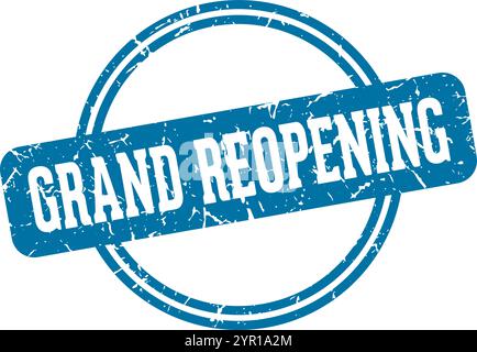 reopening round stamp isolated on transparent background. reopening ...