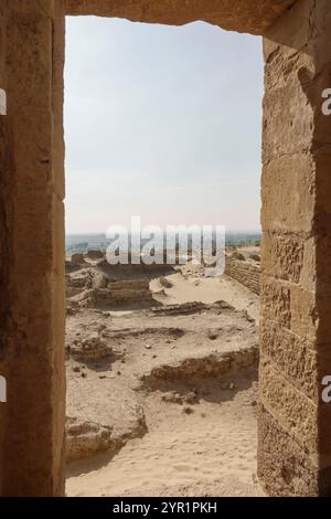 General view Ancient Graeco-Roman Karanis, Kom Aushim, Faiyum, Egypt ...