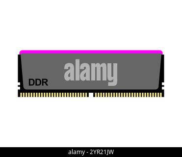 RAM memory card. Random access memory isolated. Computer component DDR ...