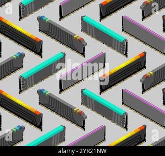 RAM memory card pattern seamless. Random access memory background ...