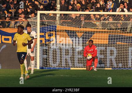 Zion Suzuki of Parma Calcio saves during the Serie A football match ...