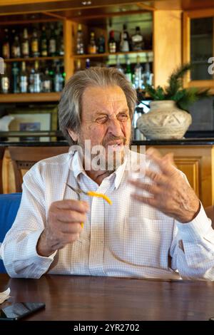 Elon Musk's father Errol Musk, front right, offers prayers at the Lord ...