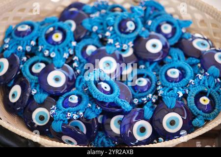 many traditional turkish Evil Eye Bead Amulets on the tree nazar boncuk ...