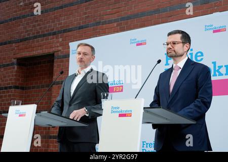 Pressekonferenz, FDP, Marco Buschmann, Christian Lindner ...