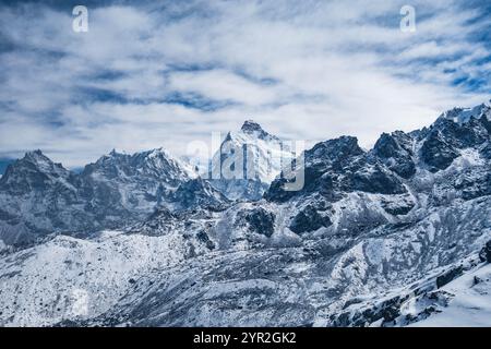 Views to the Okutang viewpoint, Kangchenjunga (Kanchenjunga) South Base ...