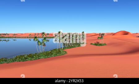 The water source in the desert oasis of Marada, Libya 1930s Stock Photo ...