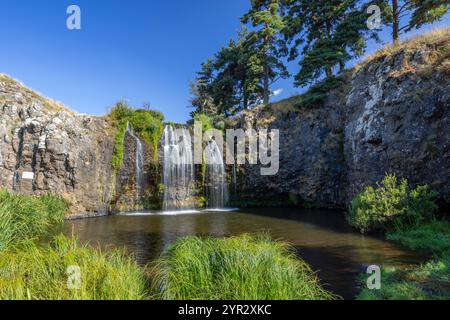 Waterfall Cascade des Veyrines near Allanche in French highlands ...