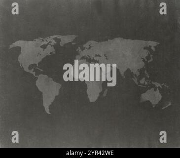 High resolution grey map of the world split into individual countries ...
