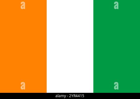 Flag of Cote d 'Ivoire. Cote d 'Ivoire flag official colors tilted icon ...