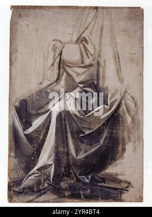 Leonardo da Vinci. DRAPERY FOR A SEATED FIGURE Stock Photo - Alamy