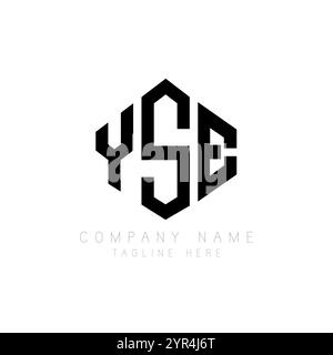 YSE letter logo design with polygon shape. YSE polygon and cube shape ...
