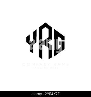 YRG letter logo design with polygon shape. YRG polygon and cube shape ...