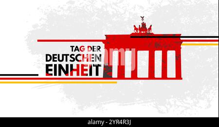 German Unity Day Vector Illustration on October 3rd featuring the ...