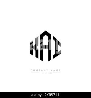 KAD letter logo design with polygon shape. KAD polygon and cube shape ...