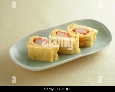 Fried egg with Crab-flavored Fish Cake Stock Photo - Alamy