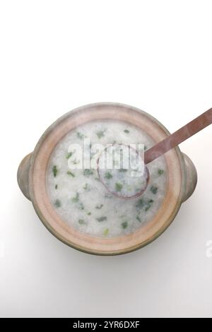Rice Porridge with Seven Herbs or Nanakusa Gayu, Japanese Food Stock ...