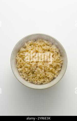 Cooked germinated brown rice Stock Photo - Alamy