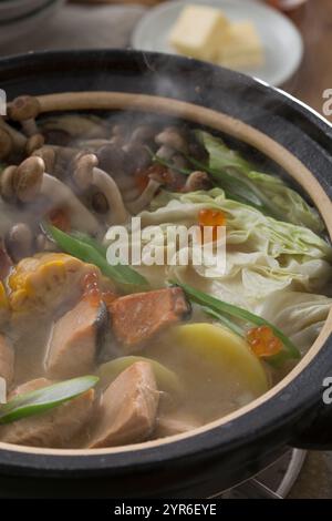 Hokkaido-style Ishikari hotpot Stock Photo - Alamy