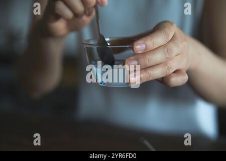 Making colouring water with food colouring 1 Stock Photo - Alamy
