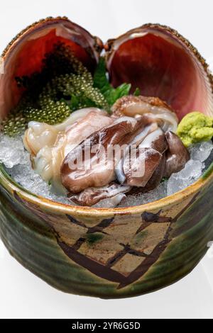 Torigai sashimi, Japanese Egg Cockles Stock Photo - Alamy