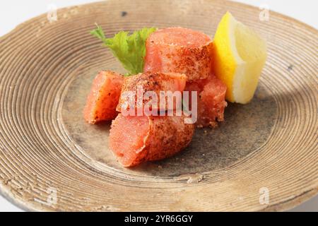 Seared cod roe Stock Photo - Alamy