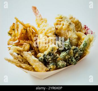 Assorted Shrimp Tempura , Vegetable Tempura, Japanese food Stock Photo ...
