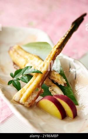 Grilled Hakkaku with salt Stock Photo - Alamy