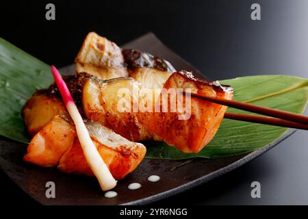 Grilled Silver Salmon Stock Photo - Alamy