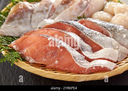 Salmon in salted rice-bran paste Stock Photo - Alamy