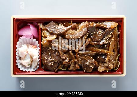 Wagyu beef lunch box Stock Photo - Alamy