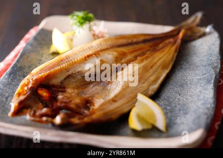 Grilled hokke with salt Stock Photo - Alamy