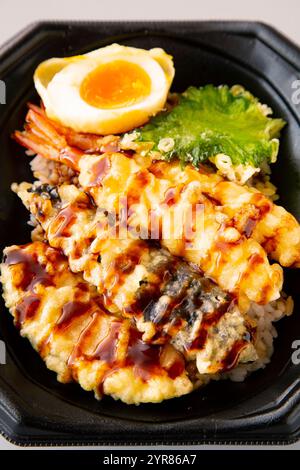 Ebi tempura bento Stock Photo - Alamy