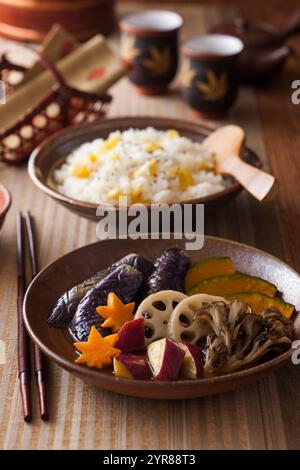 Deep-fried and soaked autumn vegetables Stock Photo - Alamy