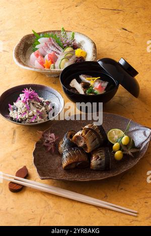 Four kappo dishes Stock Photo - Alamy