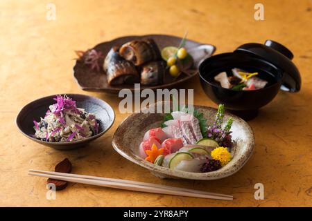 Four kappo dishes Stock Photo - Alamy