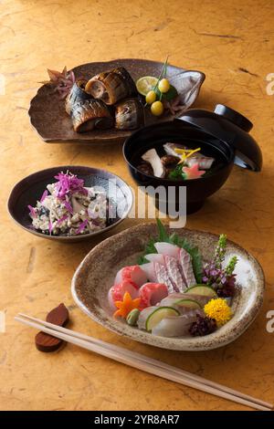 Four kappo dishes Stock Photo - Alamy