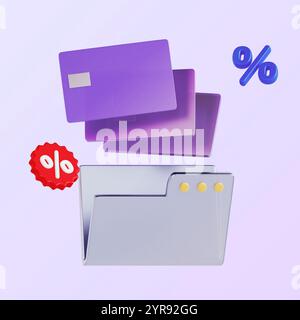 A card pops out from a folder Stock Photo - Alamy