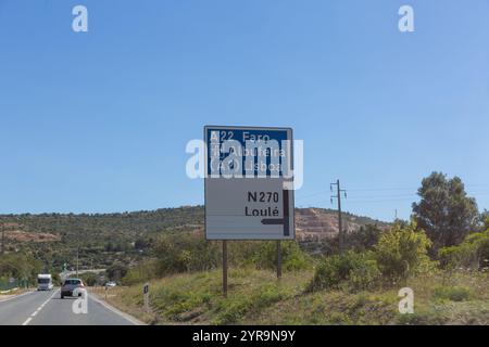 Road and Motorway signs in Portugal Stock Photo - Alamy