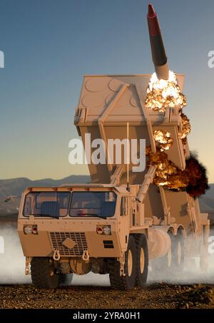 Thaad missile and launcher Stock Photo - Alamy