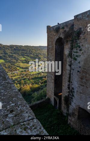 Inside the Fortezza Albornoz, a hilltop fortress in Orvieto, Italy ...