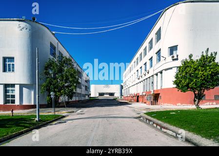 Abandoned buildings of the ex NATO base in Bagnoli Naples Stock Photo ...