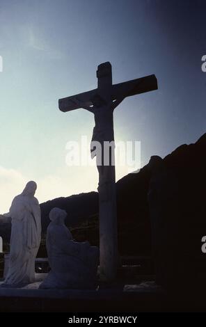 Crucifixion monument with Mary and Mary Magdalen, Healey Pass, County ...