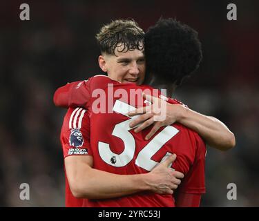 Ola Aina of Nottingham Forest celebrates victory during the Premier ...