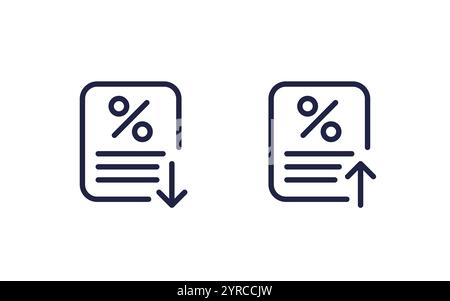 Interest Rate and Financial Return Icons with Money Bags Percentage and ...