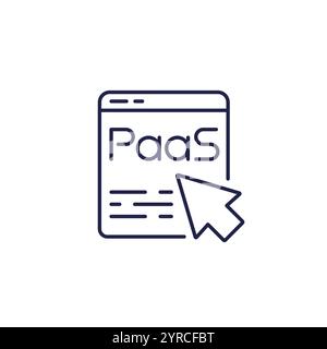 Paas line icon, Platform as a Service vector Stock Vector Image & Art ...