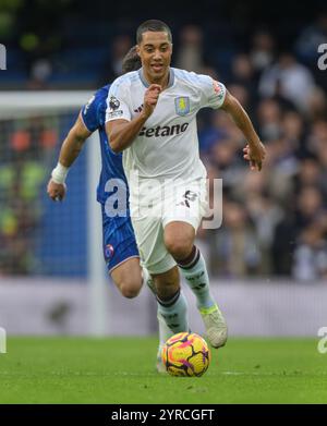 Aston Villa's Youri Tielemans in action during the Premier League match ...