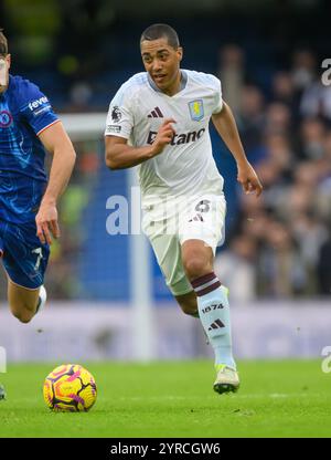 Aston Villa's Youri Tielemans in action during the Premier League match ...