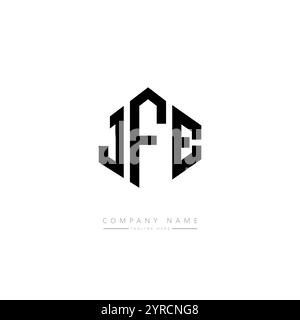 JFE letter logo design for technology company. JFE logo design black ...