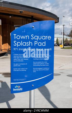 Splash pad at Town Square park on Innisfil Beach Road in Innisfil ...